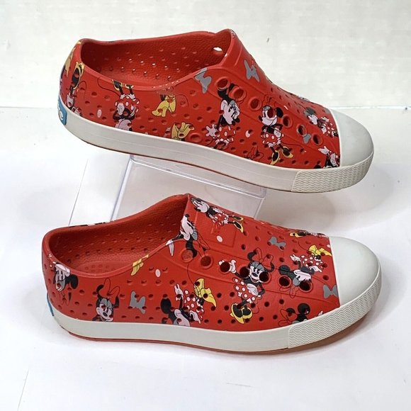 Disney | Shoes | Disney Parks Native 22 Red Mickey Minnie Rubber Slip ...